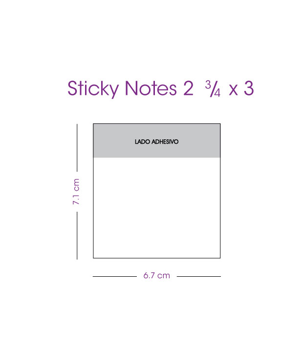 Sticky Note (2 3/4 x 3) Block 100 Hojas – Zun Zun Promocionales