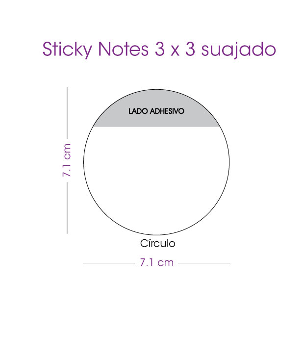 Sticky Note ( 3 X 3 ) Block 50 Hojas Suajadas – Zun Zun Promocionales